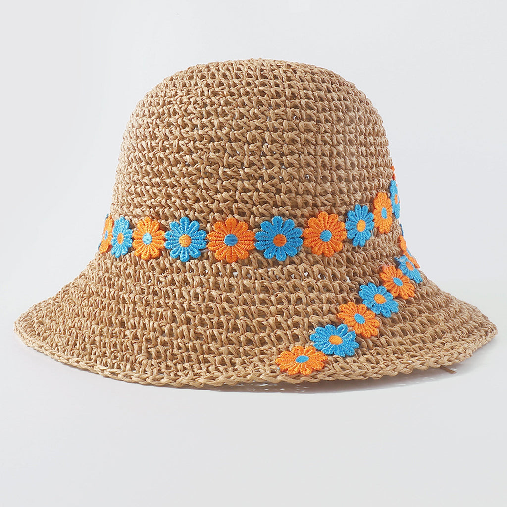 Embroidered Floral Wrap Bucket Hat – Nsbua