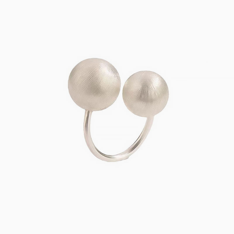 END TO END Mismatched Brush Satin Puffed Double Sphere Cuff Ring – NSBUA
